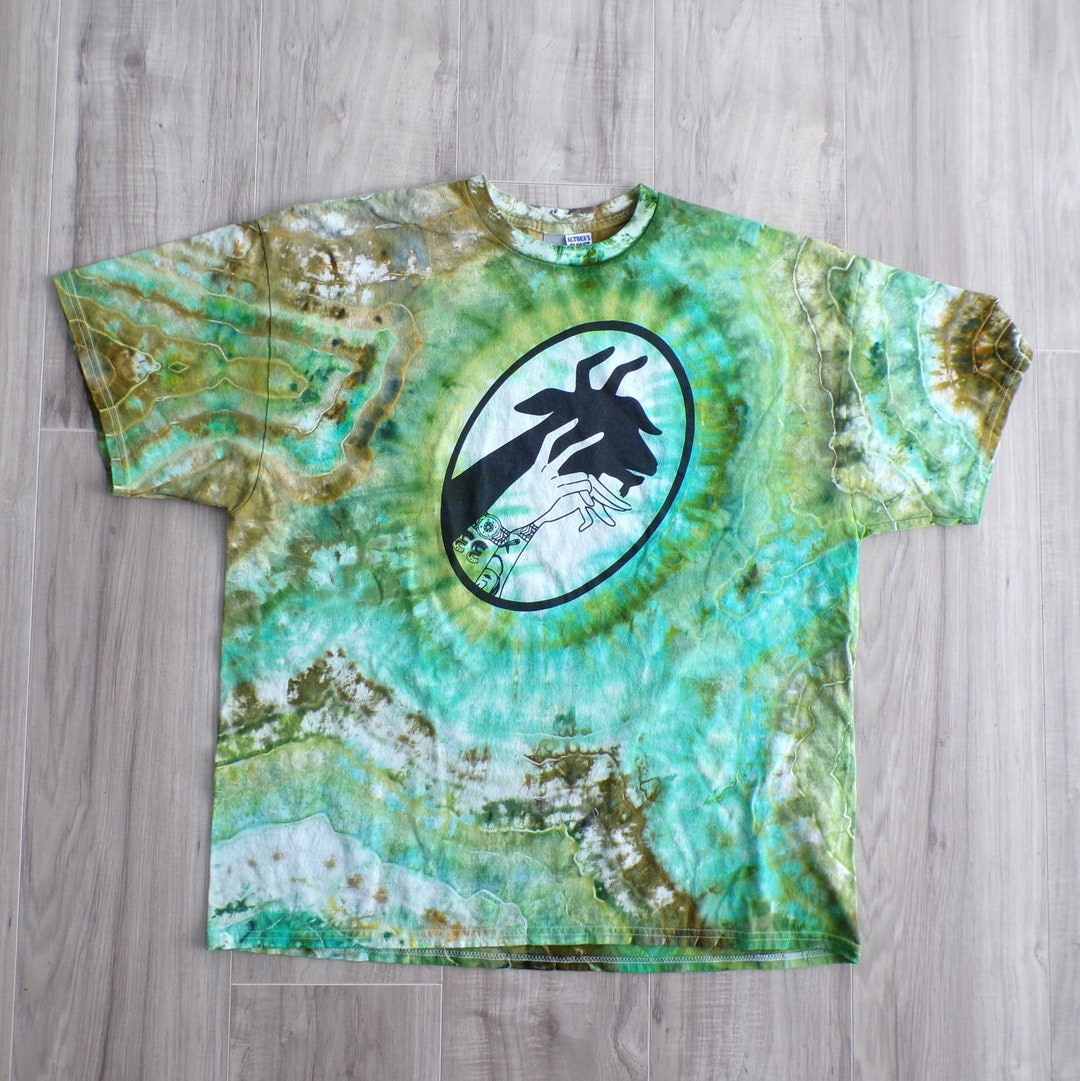 Billy Strings Shadow Goat Tie Dye Tee Shirt Size 2X Ice Dyed Hand Dyed ...