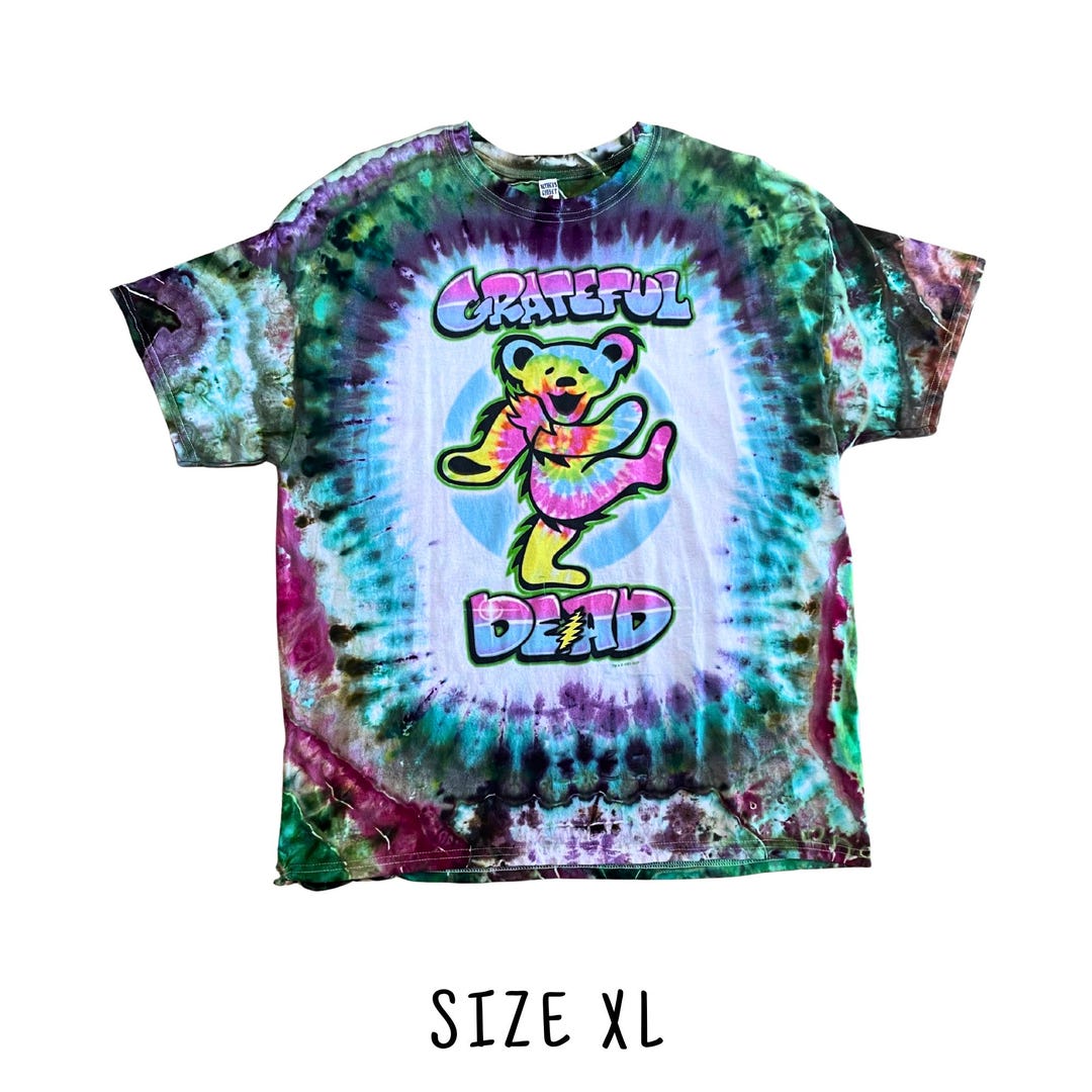 Tie Dye Grateful Dead Tee Shirt | Size XL | Hand Dyed Official Merch - Etsy