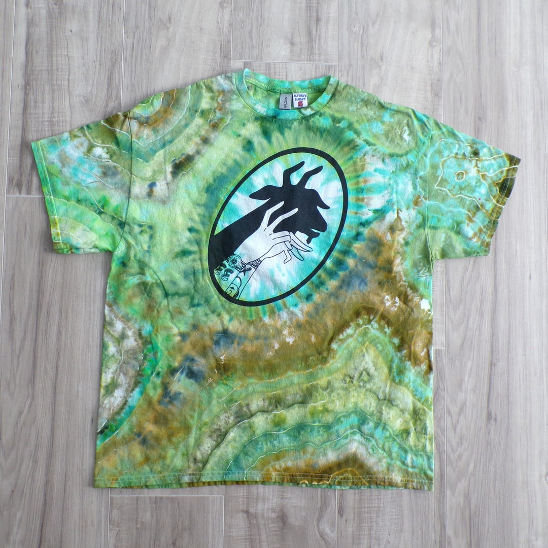 Billy Strings Shadow Goat Tie Dye Tee Shirt Size XL Ice Dyed Hand Dyed ...