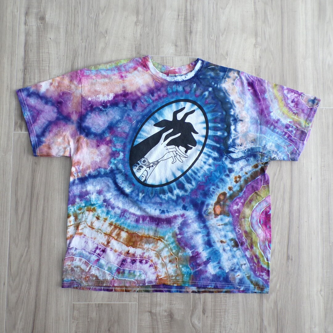 Billy Strings Shadow Goat Tie Dye Tee Shirt Size 2X Ice Dyed Hand Dyed ...