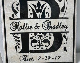 Monogram Tile - Etsy