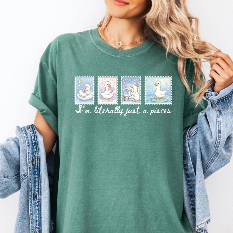 Pisces Shirt, Pisces Gift for Her, Pisces Goose Comfort Colors Shirt ...