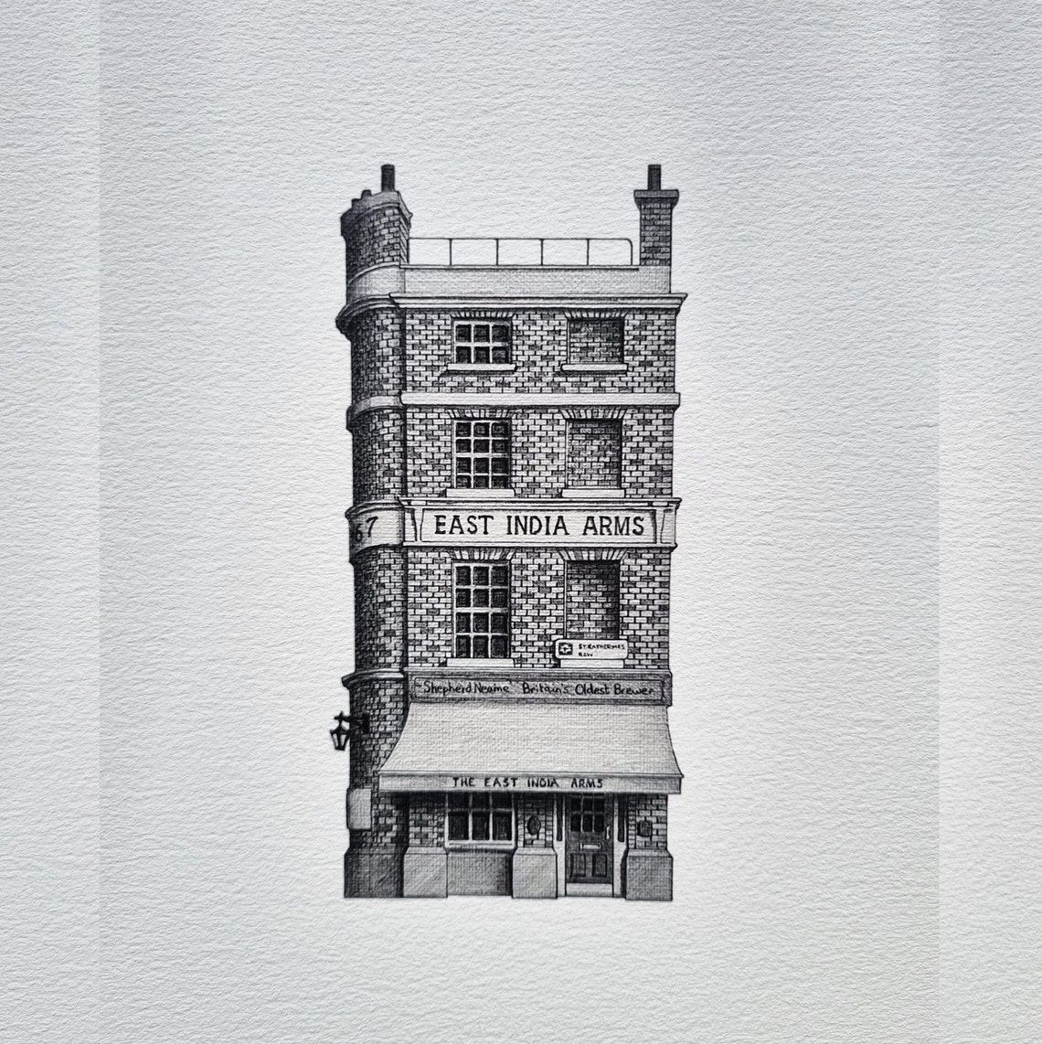 Pub Drawing | Custom Architectural Drawing | Pencil Illustration - Etsy UK
