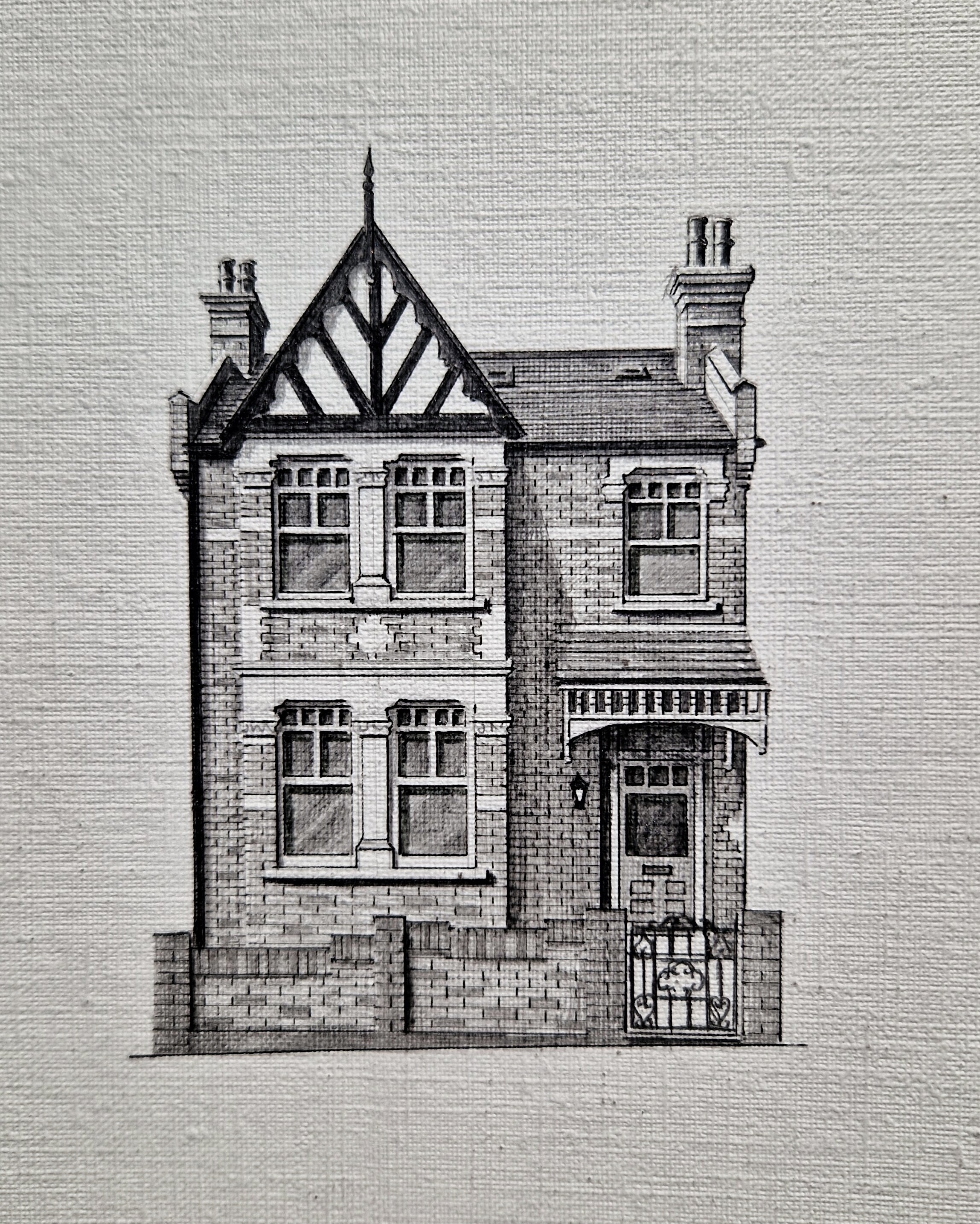 House Drawing | Custom Architectural Drawing | Pencil Illustration - Etsy