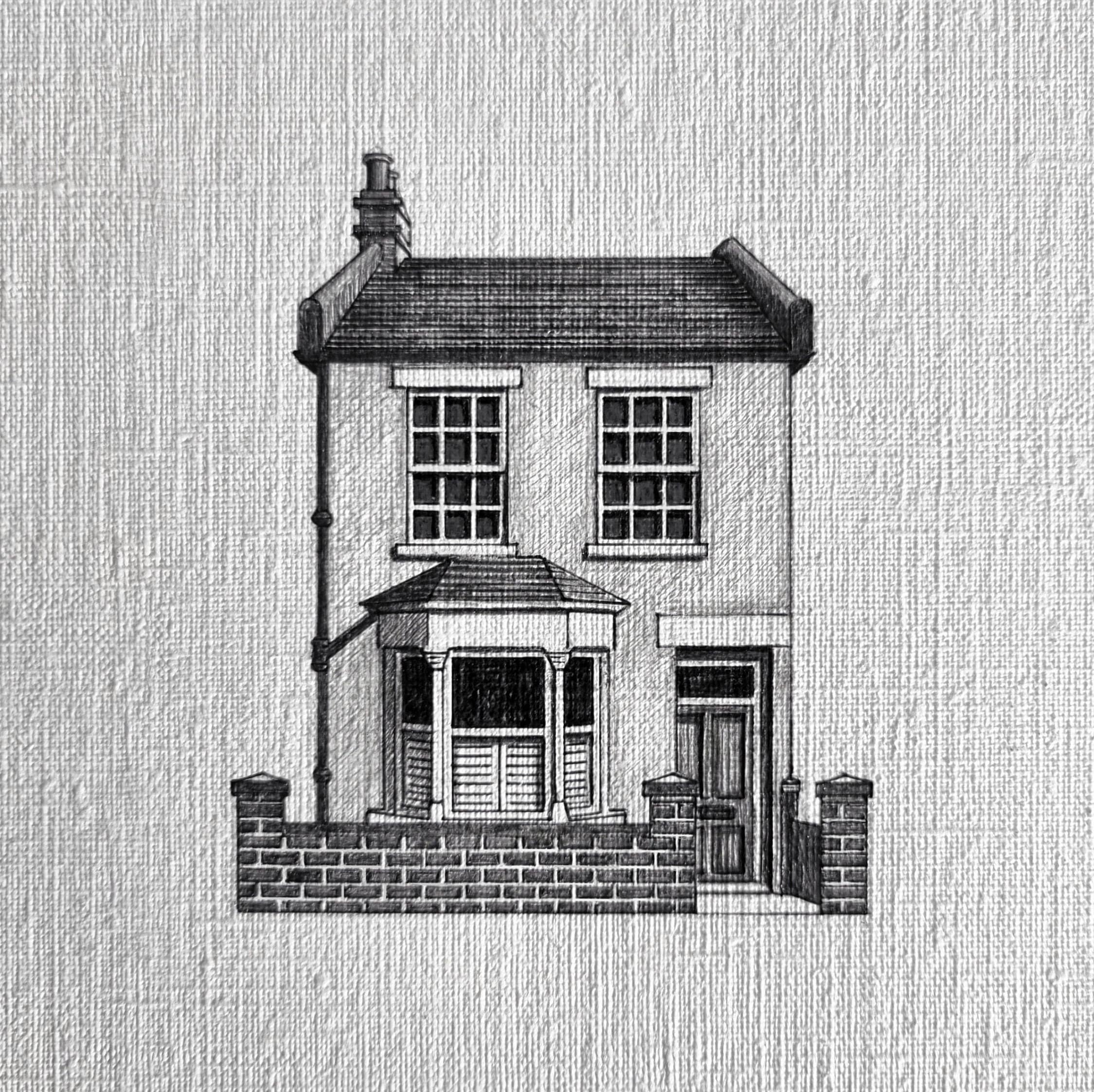 House Drawing | Custom Architectural Drawing | Pencil Illustration - Etsy