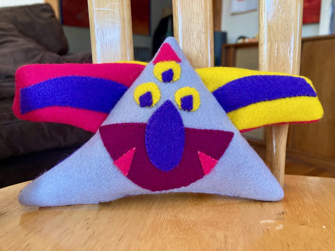 Frazzle, a Small Sized Gray Plush Monster - Wool Felt Stuffie - Plushie ...