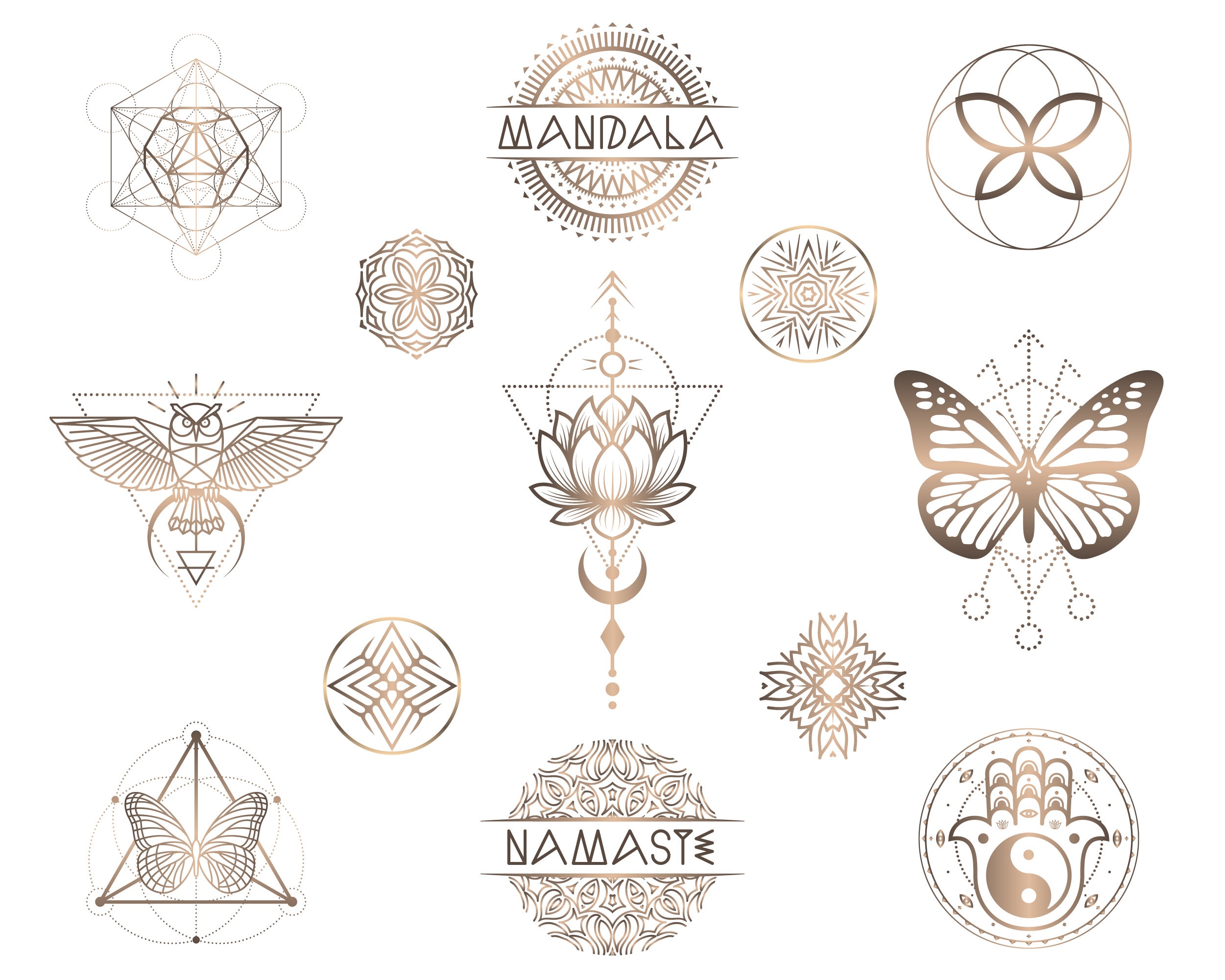 Vector Sacred Geometry Illustration Set Magical Alchemy - Etsy