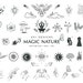 Magic Nature Vector Icon Set. Celestial Mystical Clip Art. Yoga Logo ...
