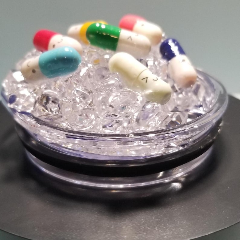 Fake Ice and Pill Tumbler Lid, 30oz/20oz Skinny Tumbler Topper - Etsy