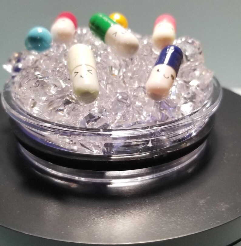 Fake Ice and Pill Tumbler Lid, 30oz/20oz Skinny Tumbler Topper - Etsy