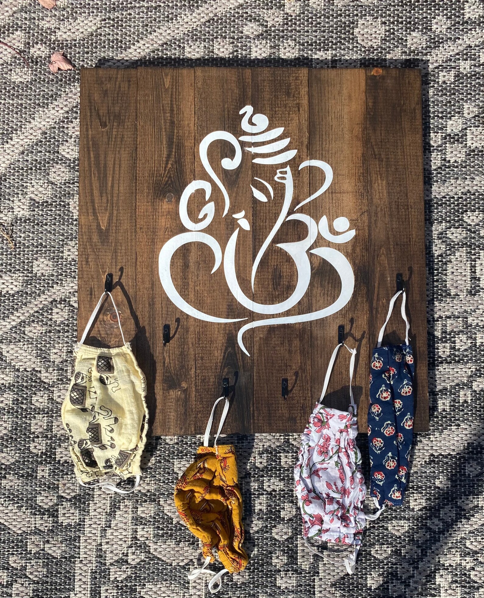 OM Ganesha Rustic Wooden Signs Ganpati Painting Diwali - Etsy