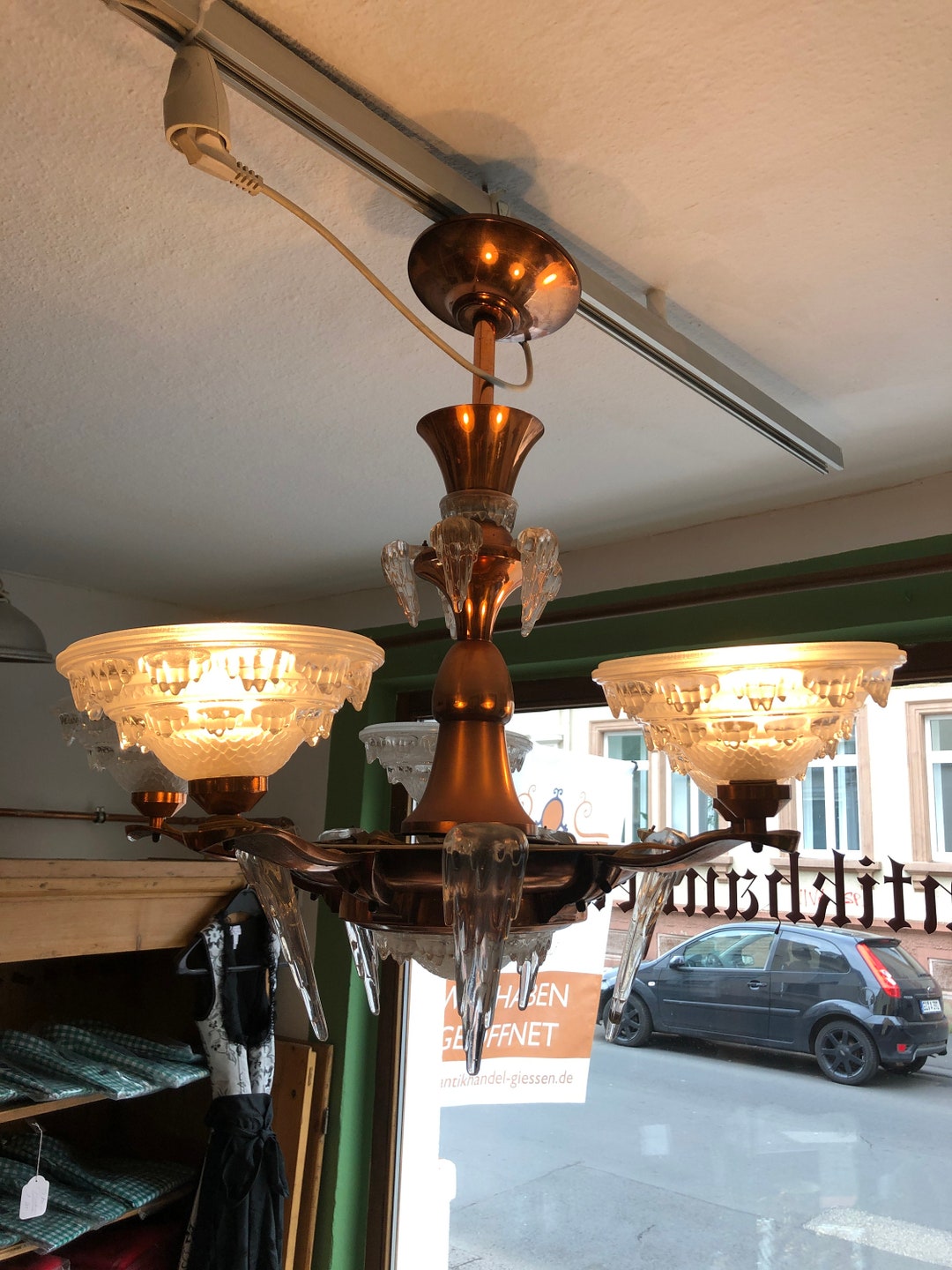 Copper Hanging Lamp Antique Ceiling Lamp Icicles Ceiling Lamp Art ...
