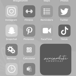 Ios 15 Icons, Grey Ios 14 Icons, Grey Icons, iPhone Grey Icons, iPhone ...
