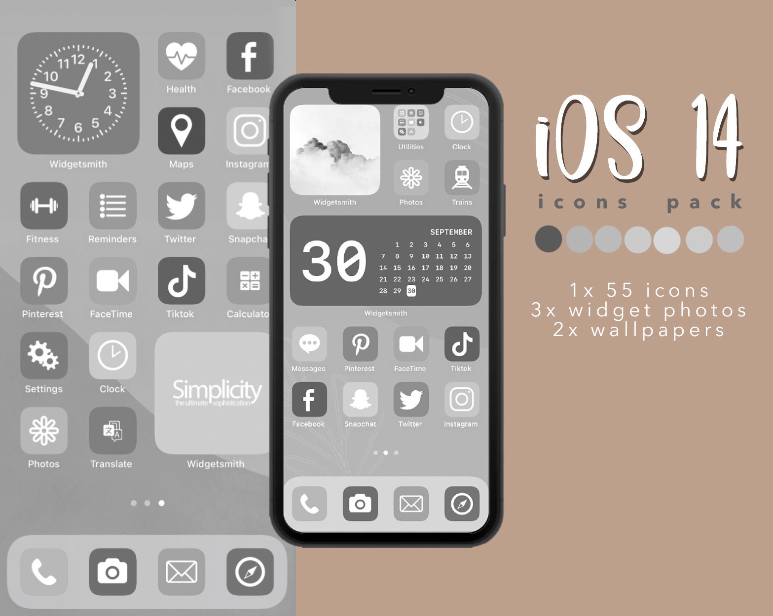 Ios 15 Icons, Grey Ios 14 Icons, Grey Icons, iPhone Grey Icons, iPhone ...