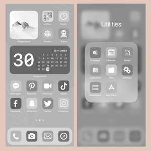 Ios 15 Icons, Grey Ios 14 Icons, Grey Icons, iPhone Grey Icons, iPhone ...