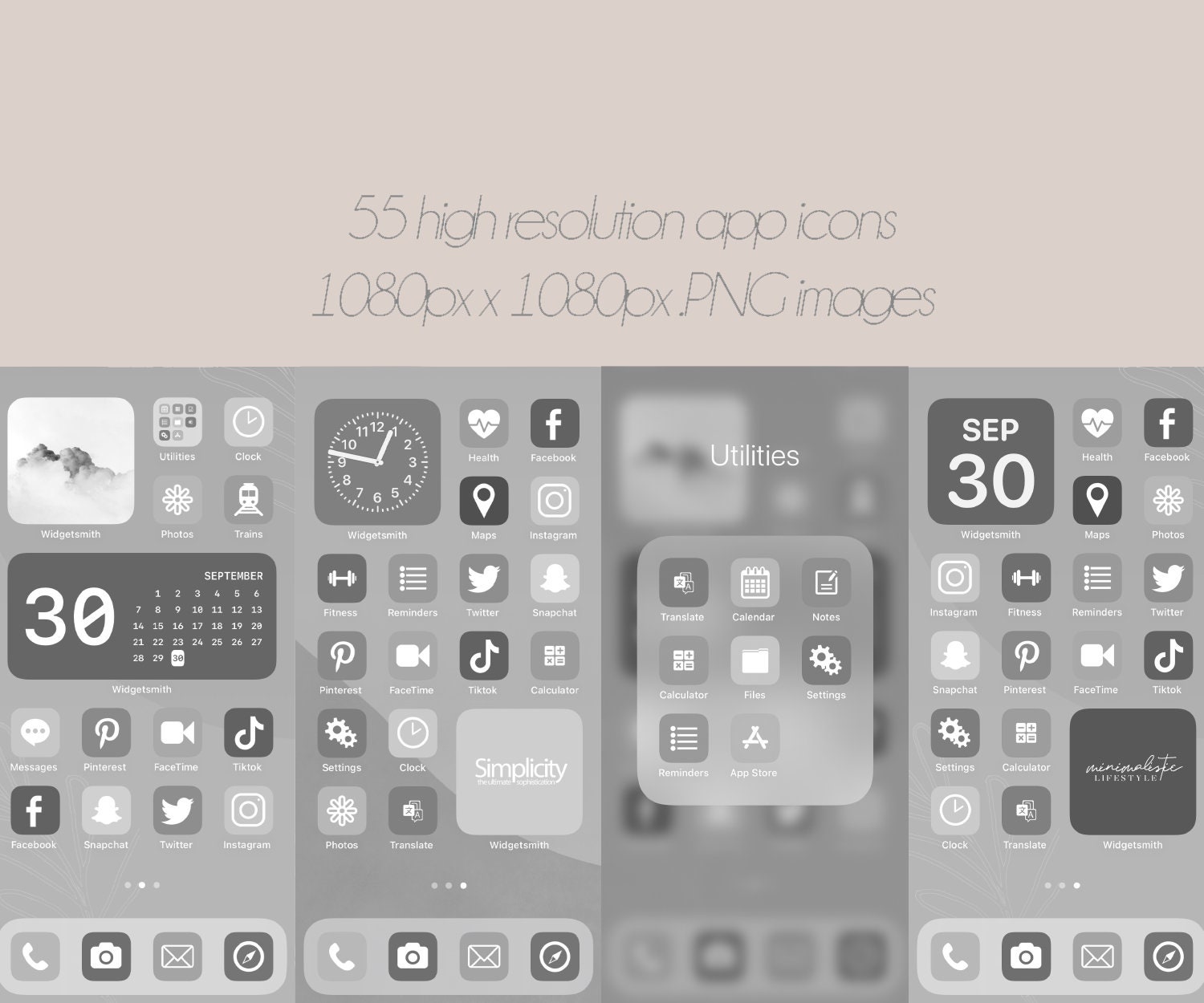 Ios 15 Icons, Grey Ios 14 Icons, Grey Icons, iPhone Grey Icons, iPhone ...