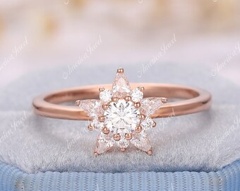 Star Cut Diamond Ring - Etsy