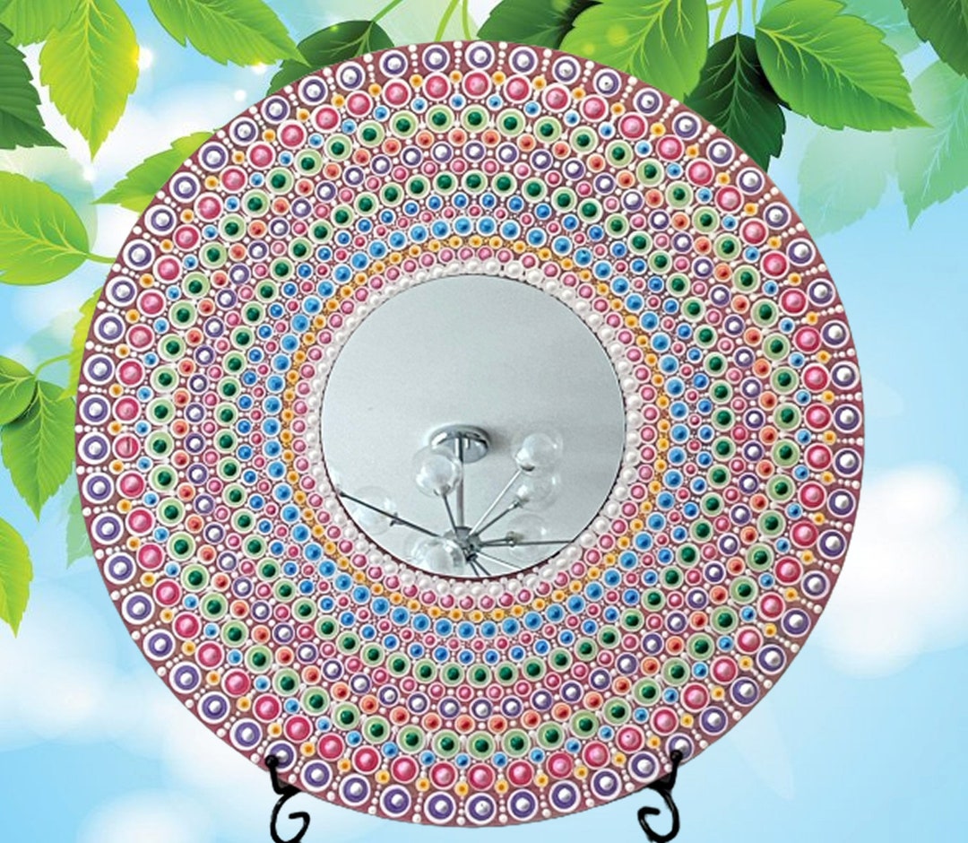 Hand-painted Pastel Mirror – One of a Kind - Etsy