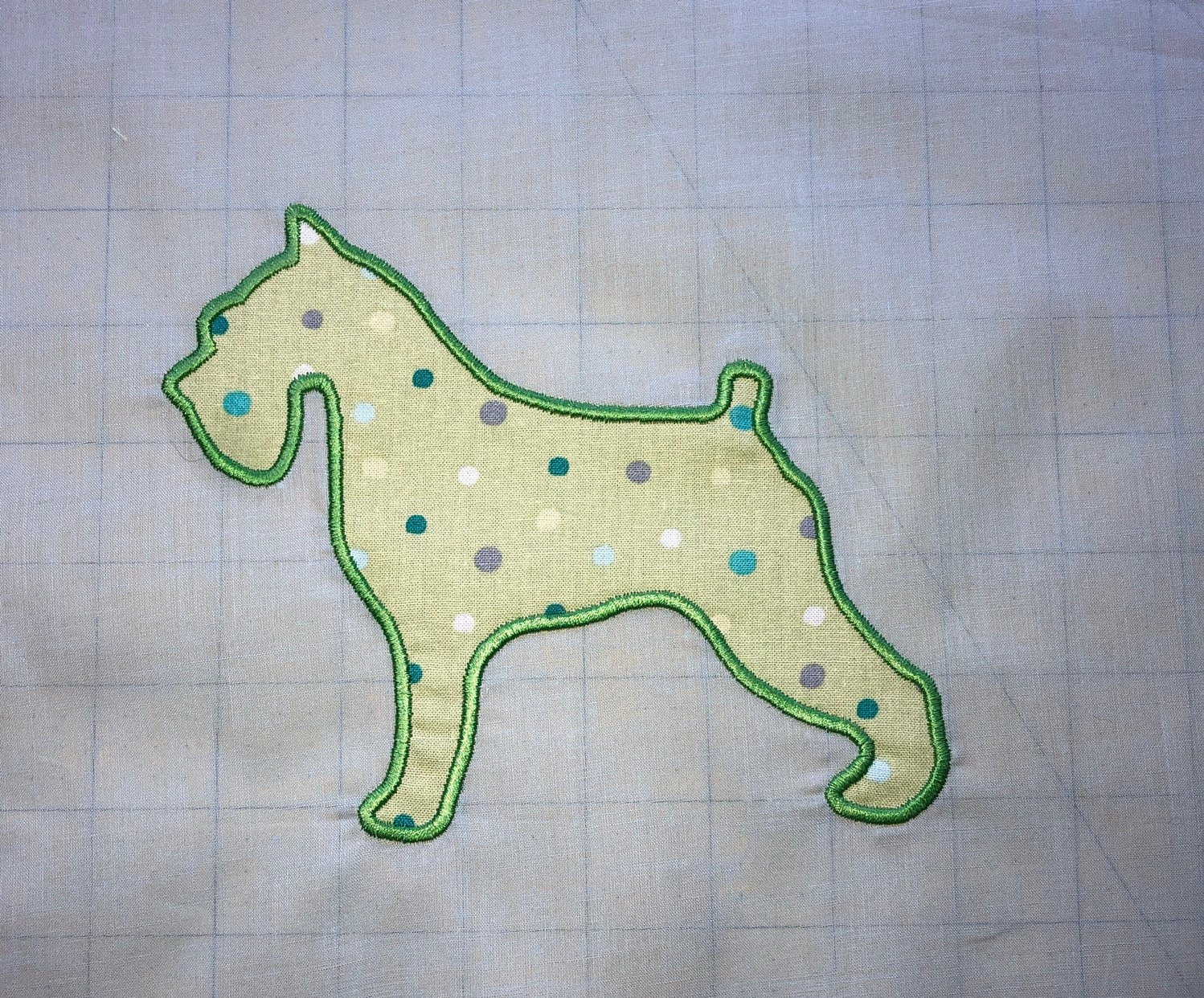 Miniature Schnauzer Applique Embroidery Design, Miniature Schnauzer ...