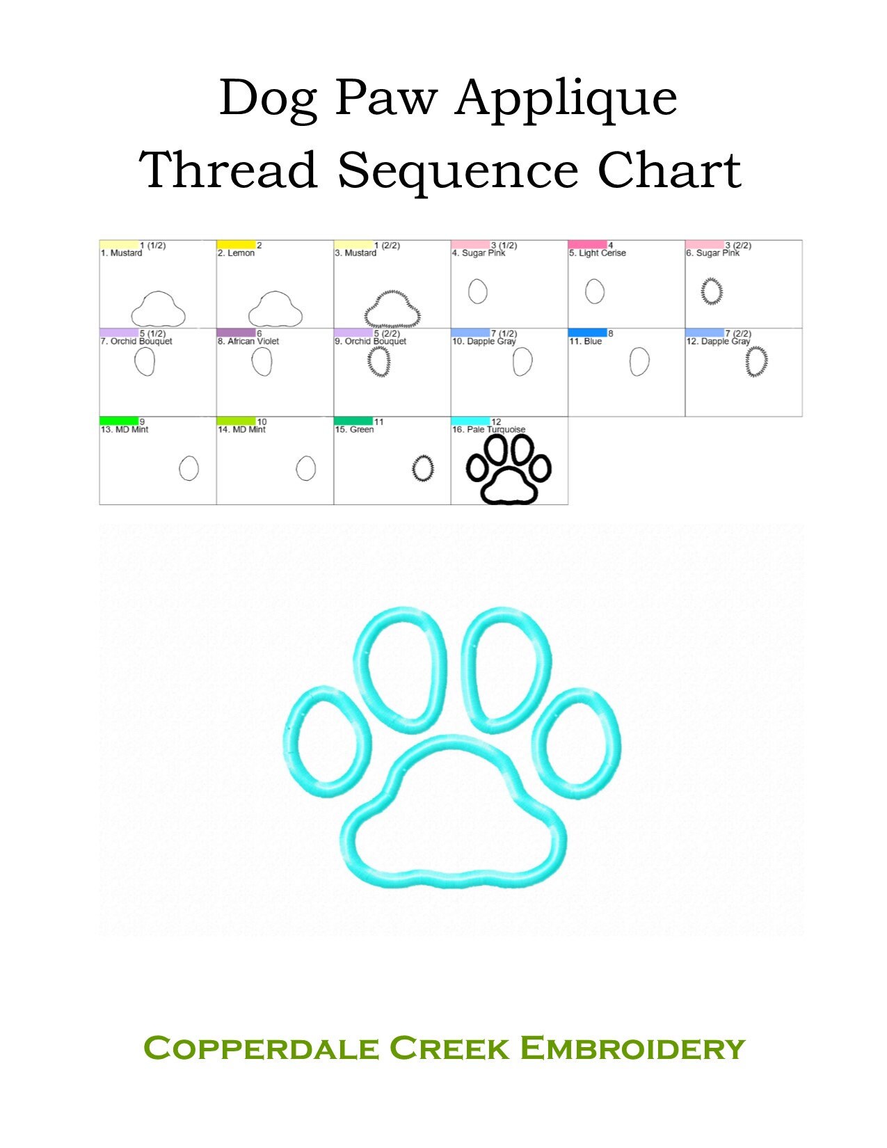 Paw Print Applique Embroidery Design, Dog Paw Embroidery Design, Dog ...