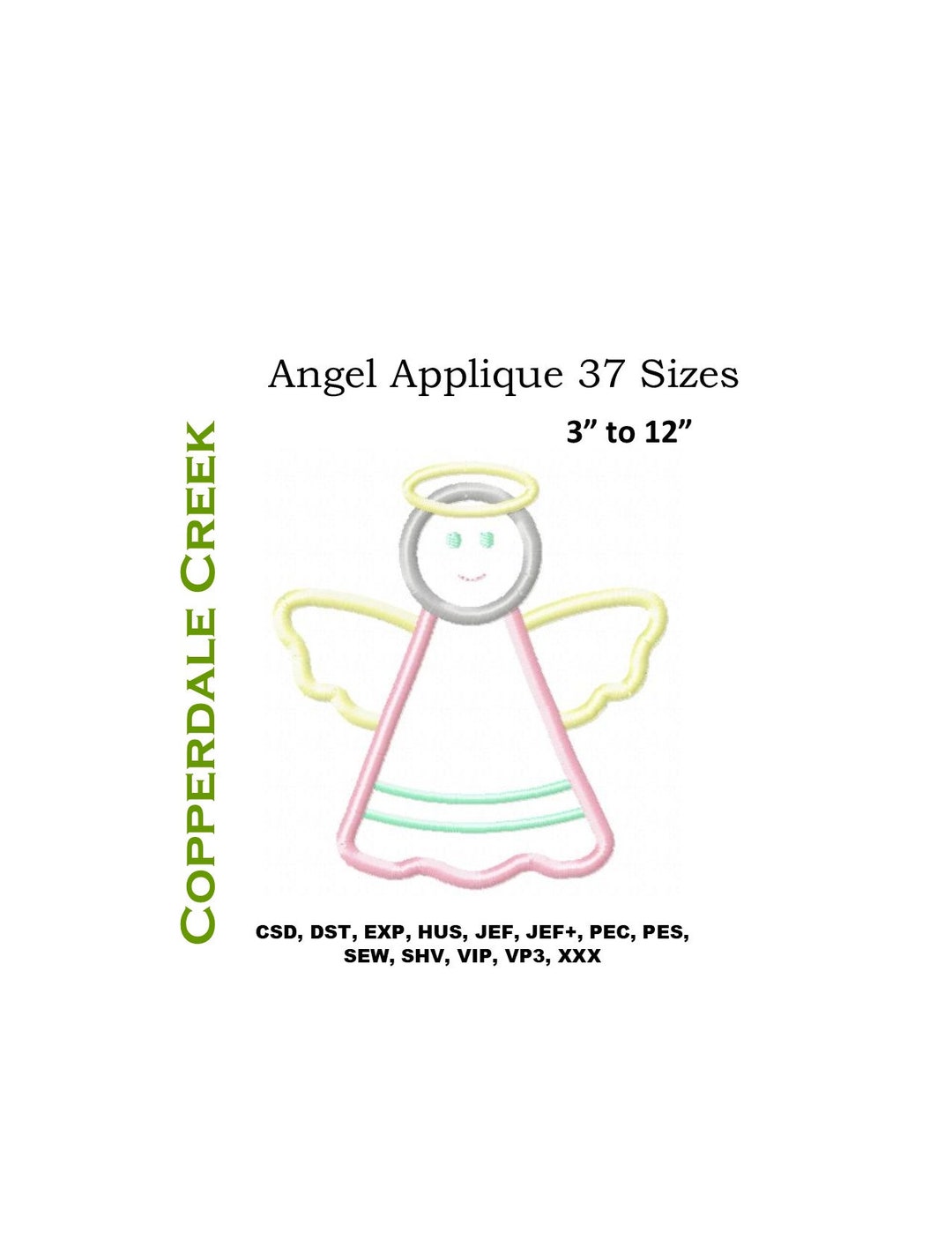 Angel Applique, Angel Applique Embroidery Design, Angel Embroidery ...