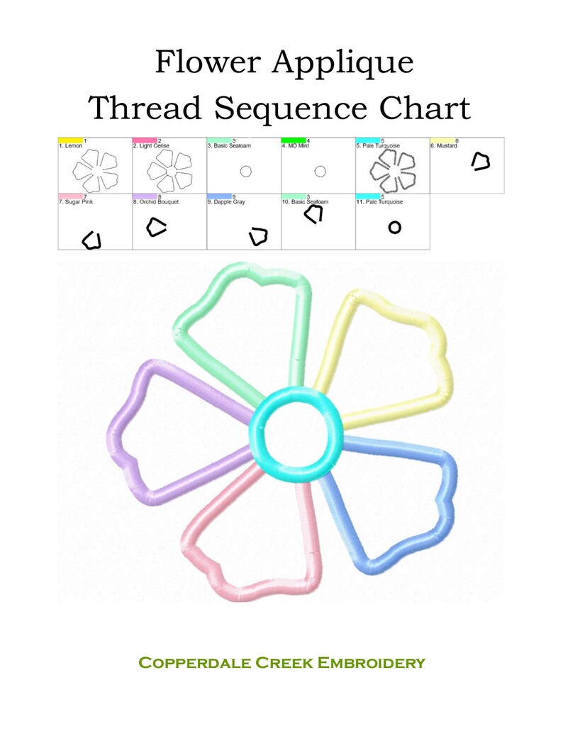 Flower Applique Embroidery Design, Flower Embroidery Design, Machine ...