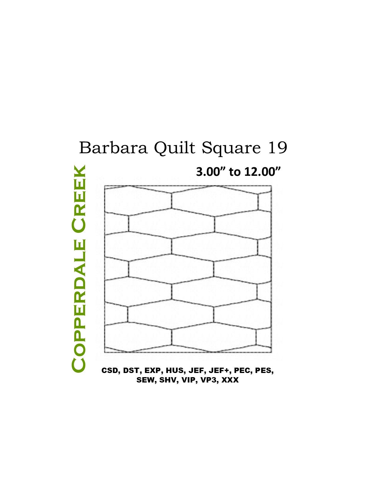 Barbara Machine Quilting Embroidery Design, Quilt Square, Embroidery ...