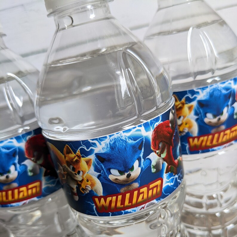 DIGITAL Printable File Sonic Water Bottle Labels for 500ml - Etsy