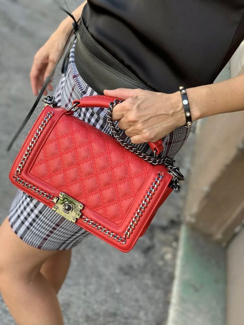 Monedero rojo ellegante, elegante para todas las ocasiones, accesorio ...