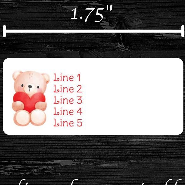 5 Line Address Labels - Etsy