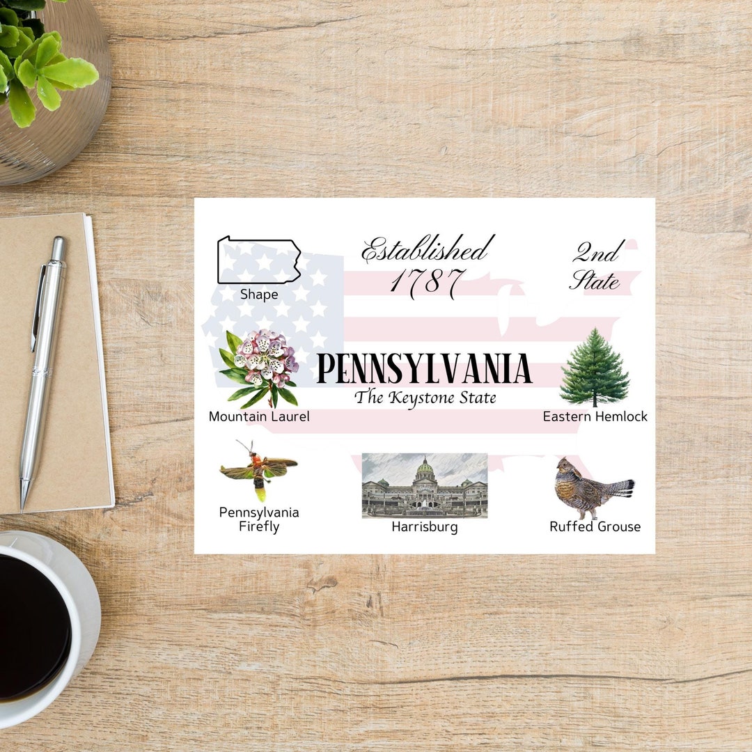 Pennsylvania Themes and Landmarks Postcard | 1 Postcard or Notecard ...