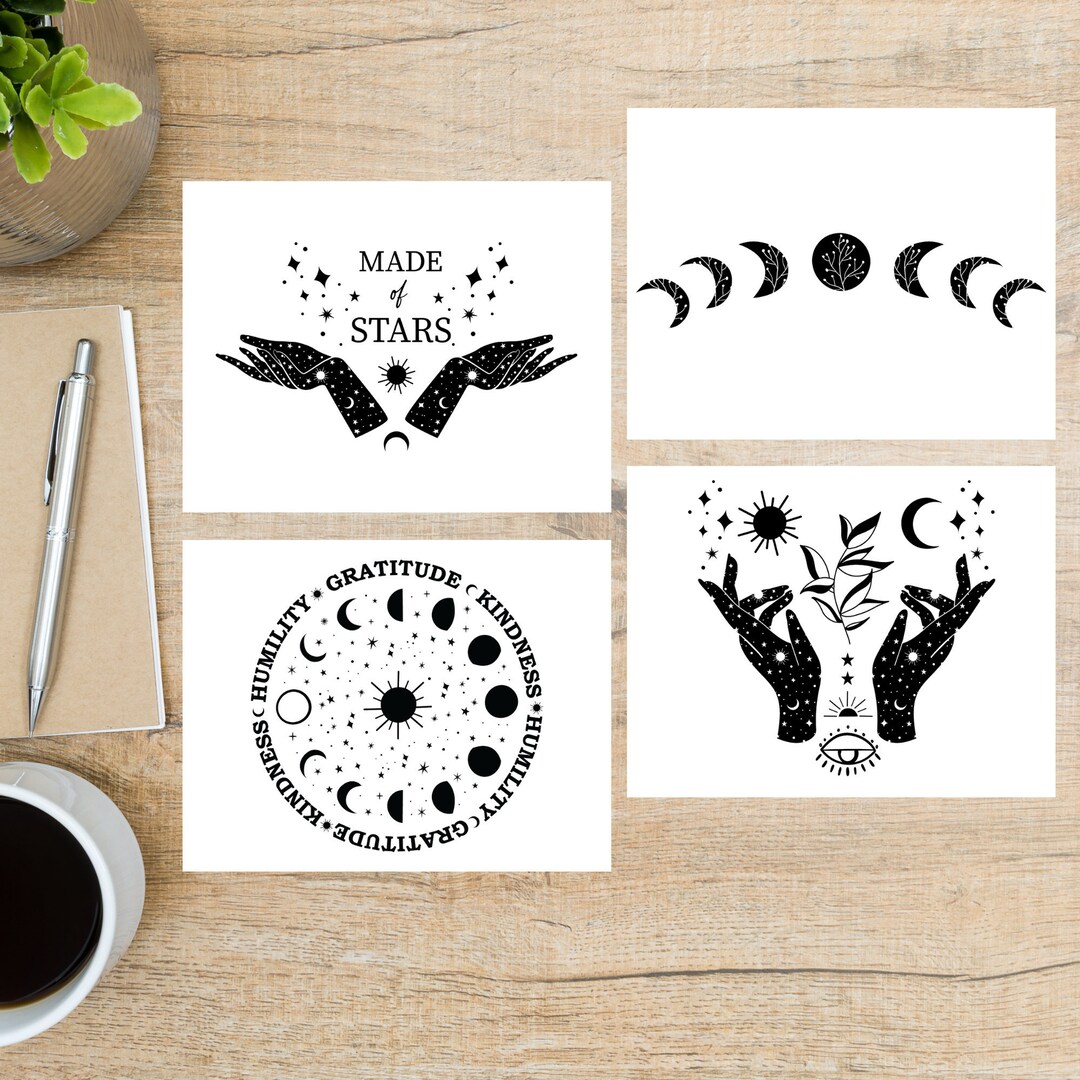 Mystical Magic Postcard Set | 4 Postcards | 130 Thick Cardstock | for ...