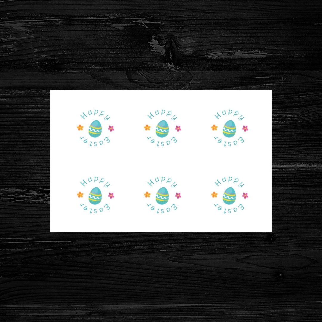 Happy Easter 0.50" Circle Stickers | 77 Stickers per Sheet | Very Small ...