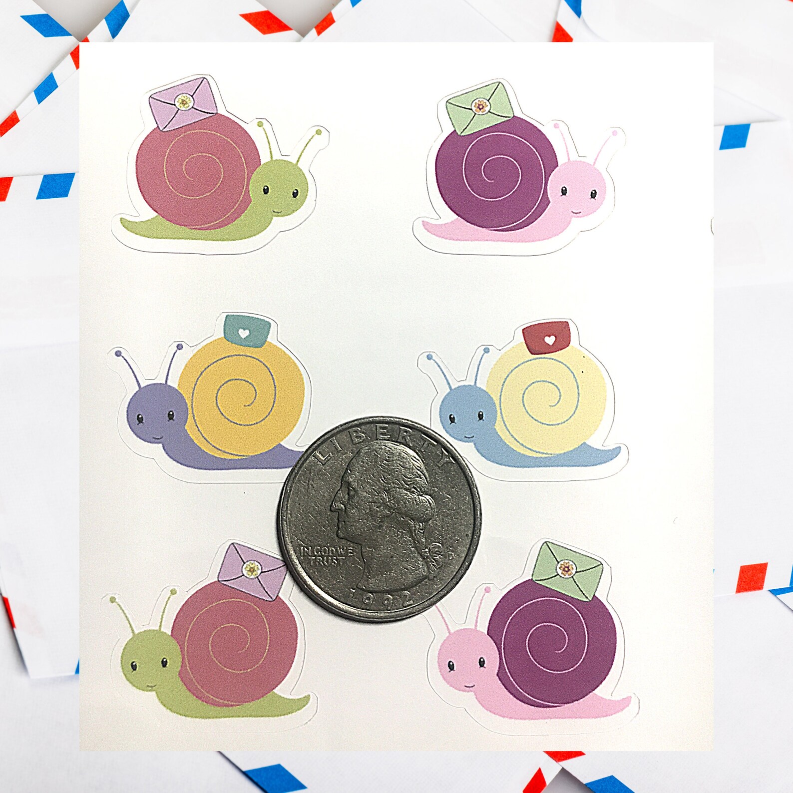 Snail Mail Snails Sticker Pack Physical Product 4.50 | Etsy
