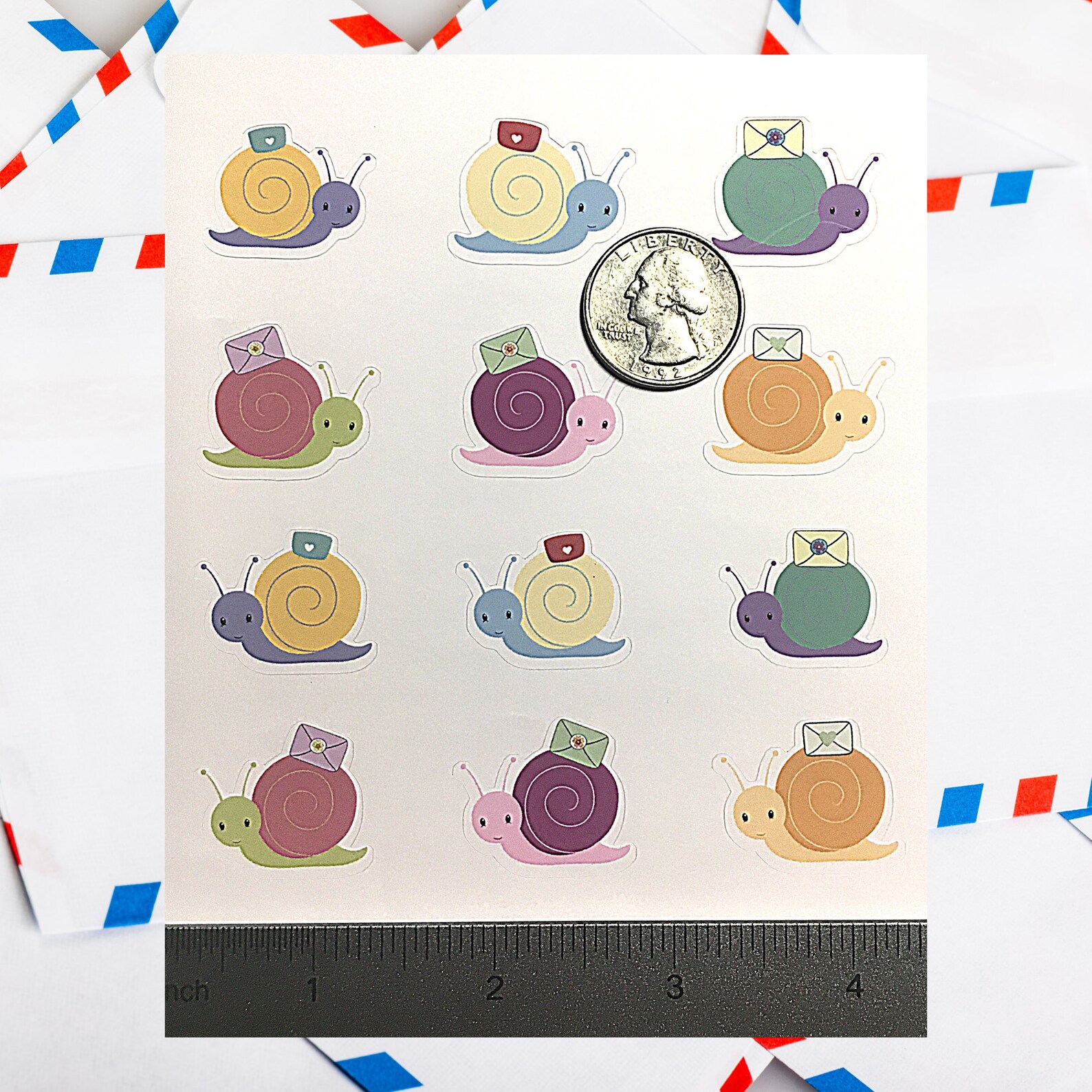 Snail Mail Snails Sticker Pack Physical Product 4.50 | Etsy