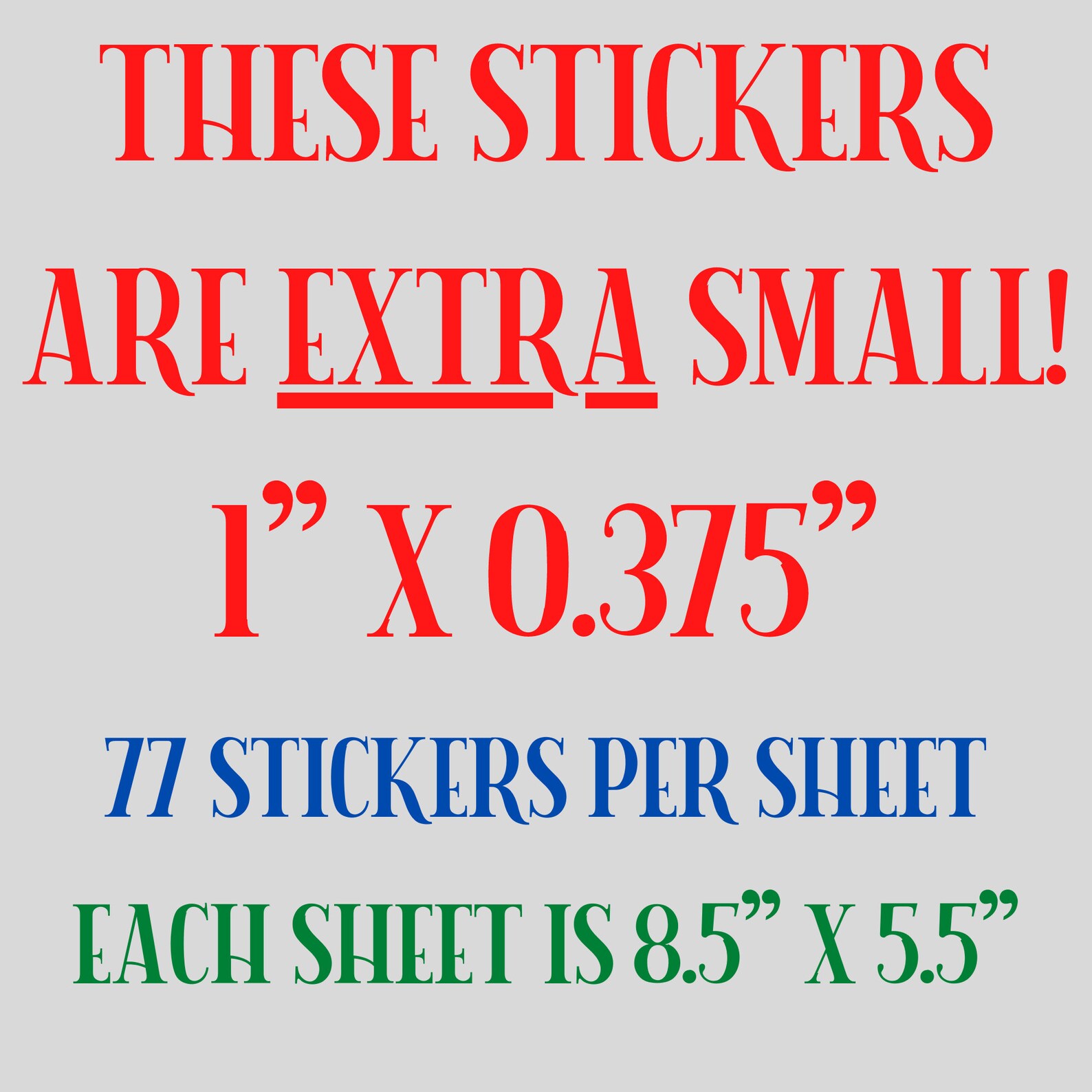 Extra Small Postcard Cat ID Stickers 77 stickers per sheet | Etsy