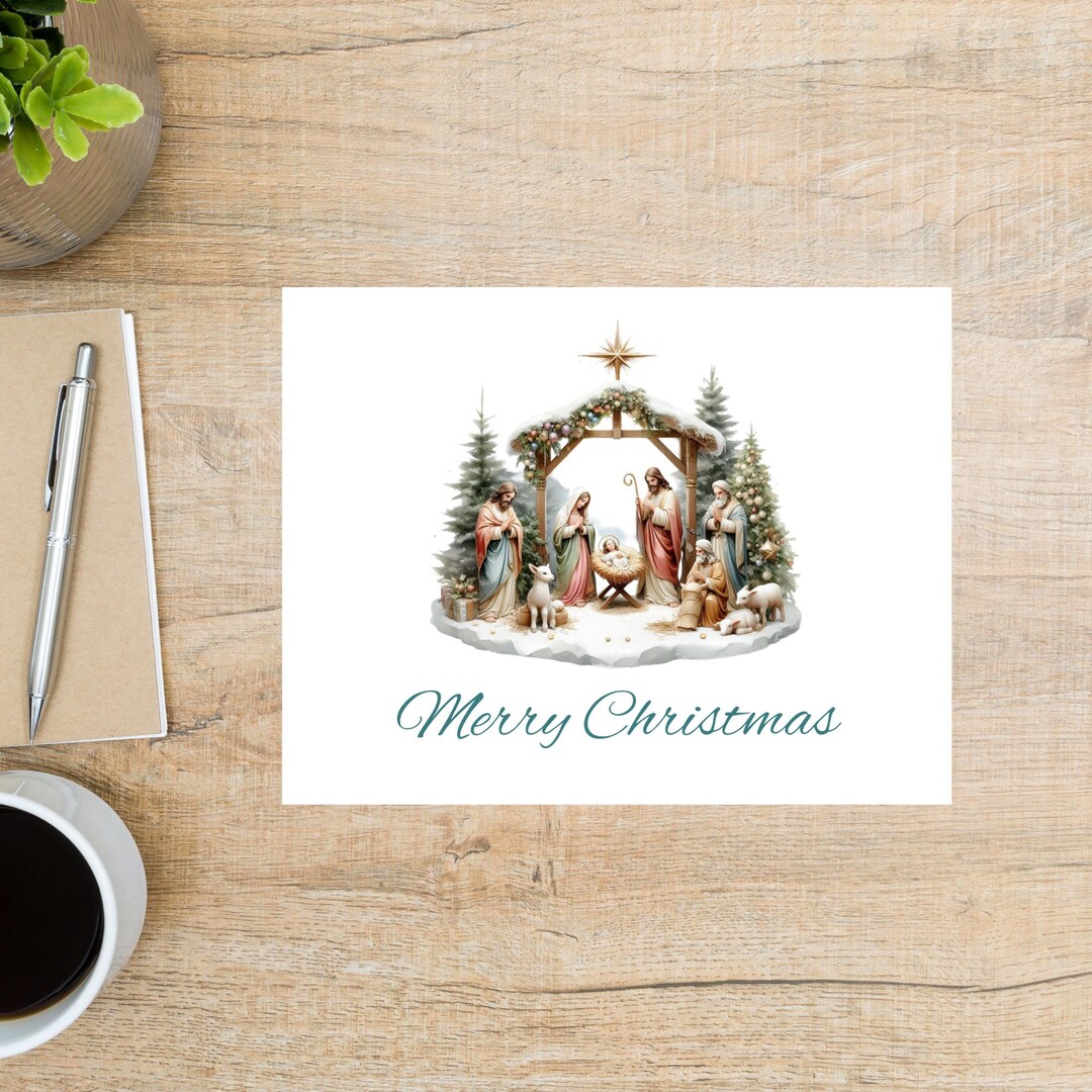 Christmas Nativity Postcard | 1 Postcard | Great for Postcard Exchanges ...