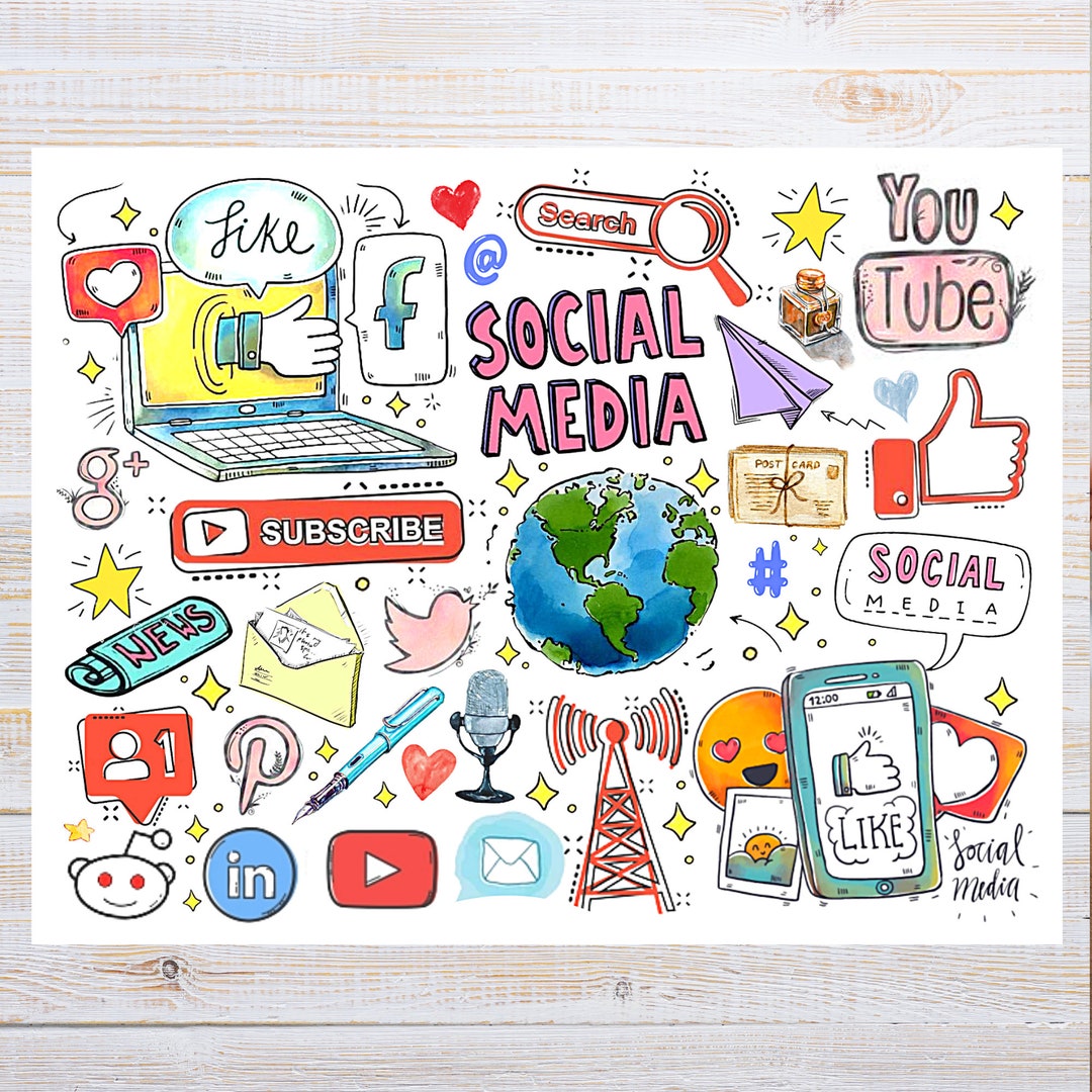 Social Media Postcard 1 Postcard Thick Cardstock for - Etsy