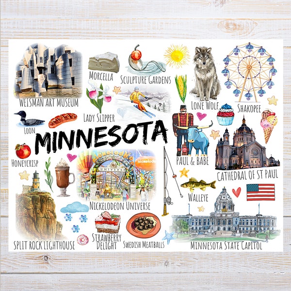 Minnesota Postcard - Etsy