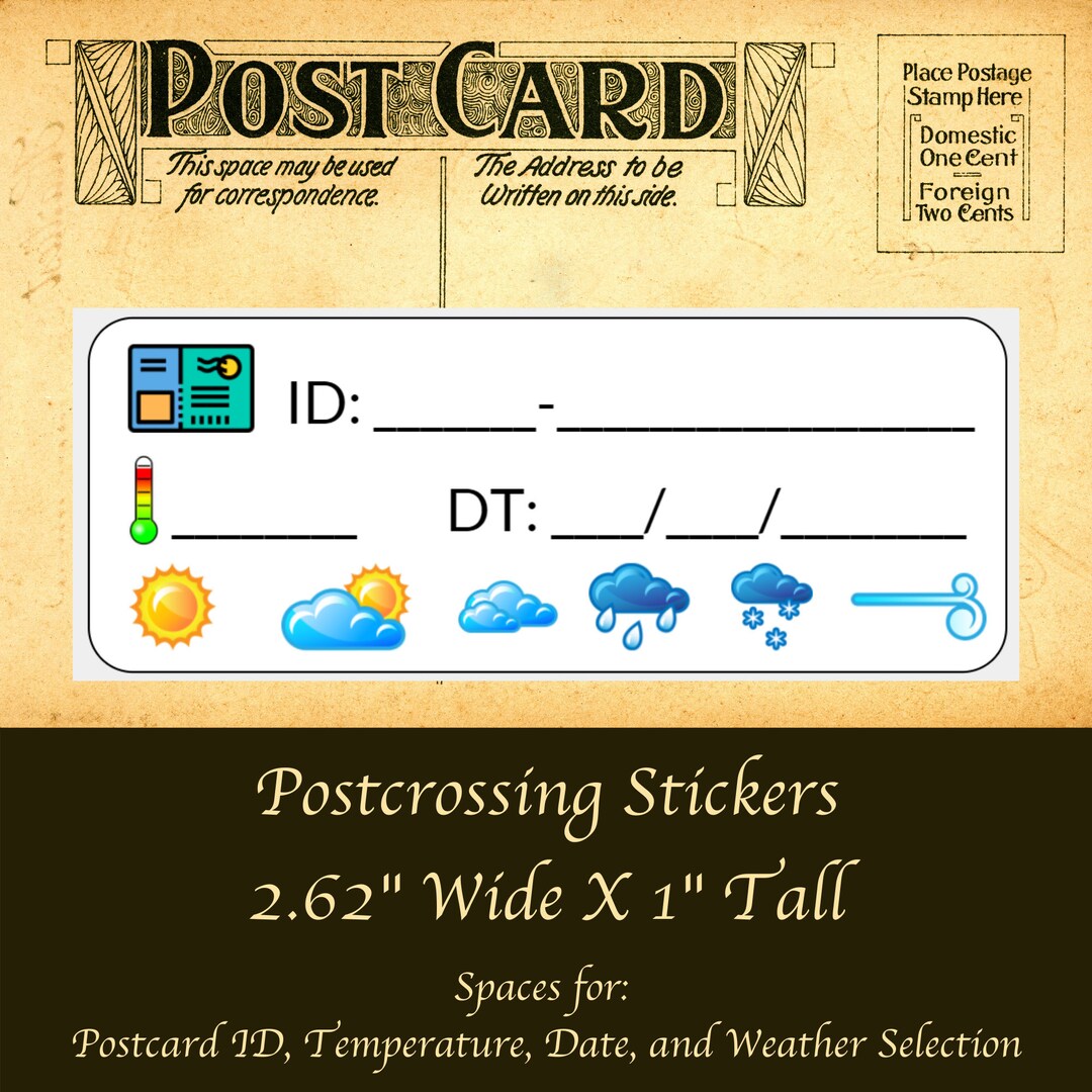 Large Postcard ID Stickers | 30 Stickers per Sheet | Small to Save ...