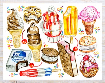 Ice Cream Postcard - Etsy