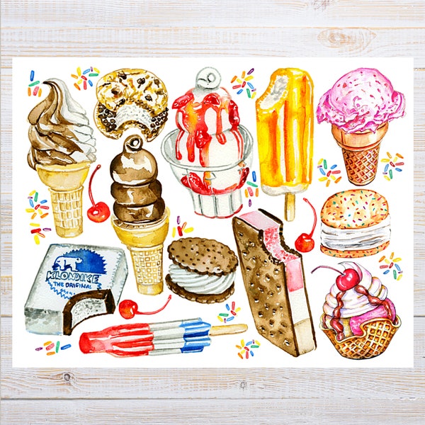 Ice Cream Post - Etsy