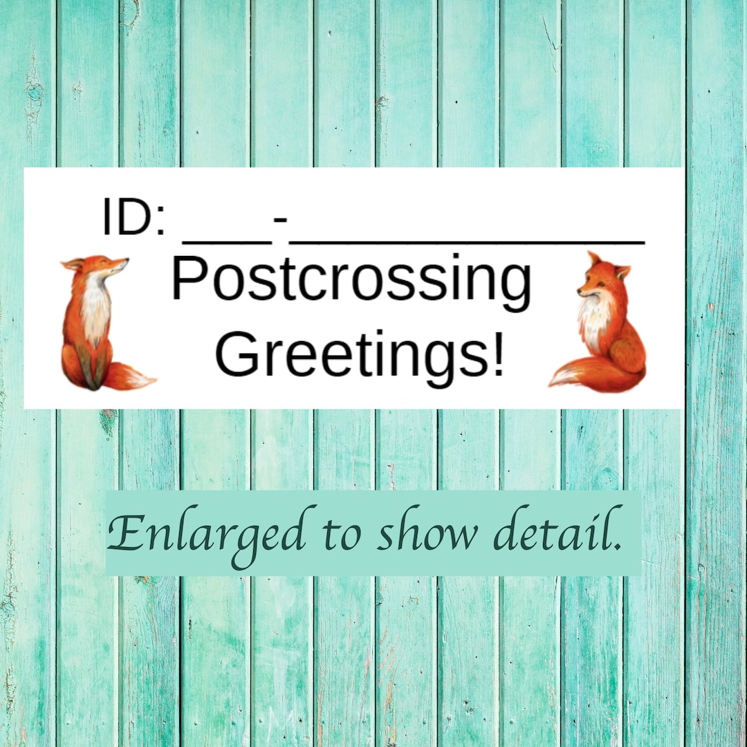 Red Foxes Extra Small Postcrossing ID Stickers | 77 Stickers per Sheet ...