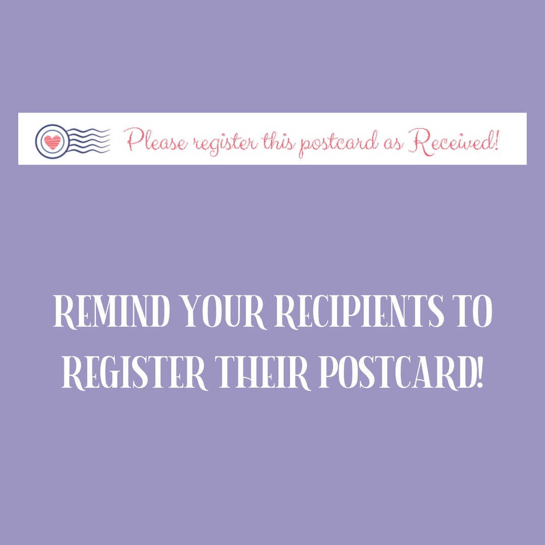 Remember to Register Postcard Stickers 40 Washi Strip - Etsy