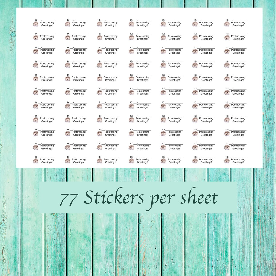 Hedgehog Extra Small Postcrossing ID Stickers 77 Stickers - Etsy