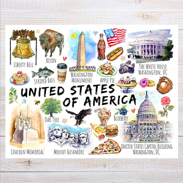 Usa Landmarks - Etsy