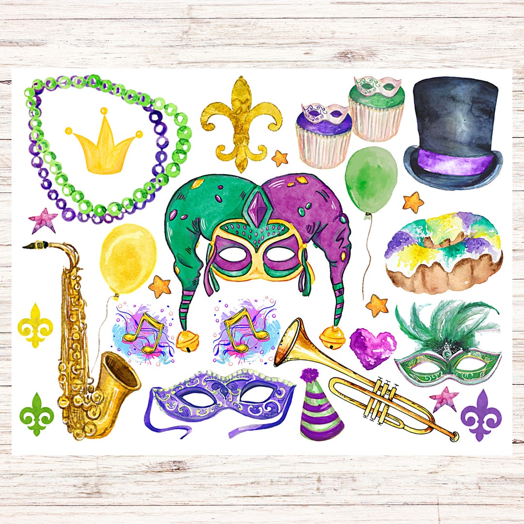 Mardi Gras Postcard | 1 Postcard | Thick Cardstock | for Sending a ...