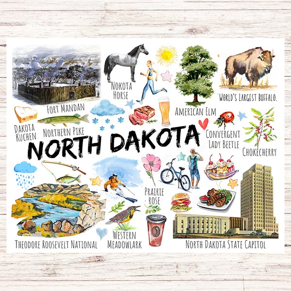 North Dakota - Etsy