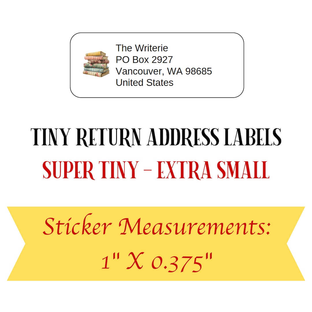 Tiny Return Address Labels | 20 Images to Choose From | Great for ...