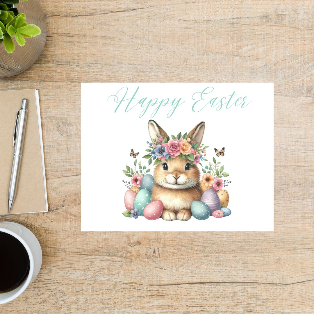 Classic Easter Bunny Postcard | 1 Postcard | Thick Cardstock | for ...